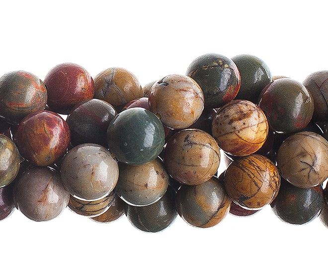 Semi-Precious 16in Picasso Jasper Natural — Cosplay Supplies Inc