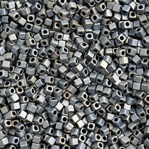 Miyuki Square/Cube Beads 1.8mm Silver Gray AB Matte Metallic — Cosplay ...