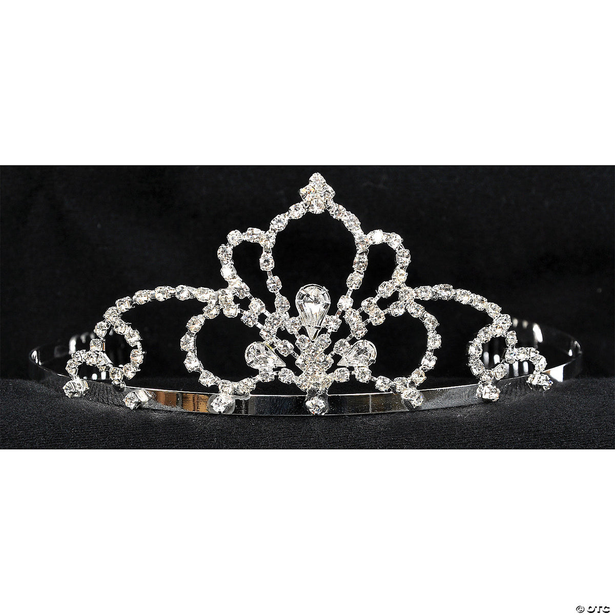 2 1/4" Rhinestone Silver Adult Tiara — Cosplay Supplies Inc