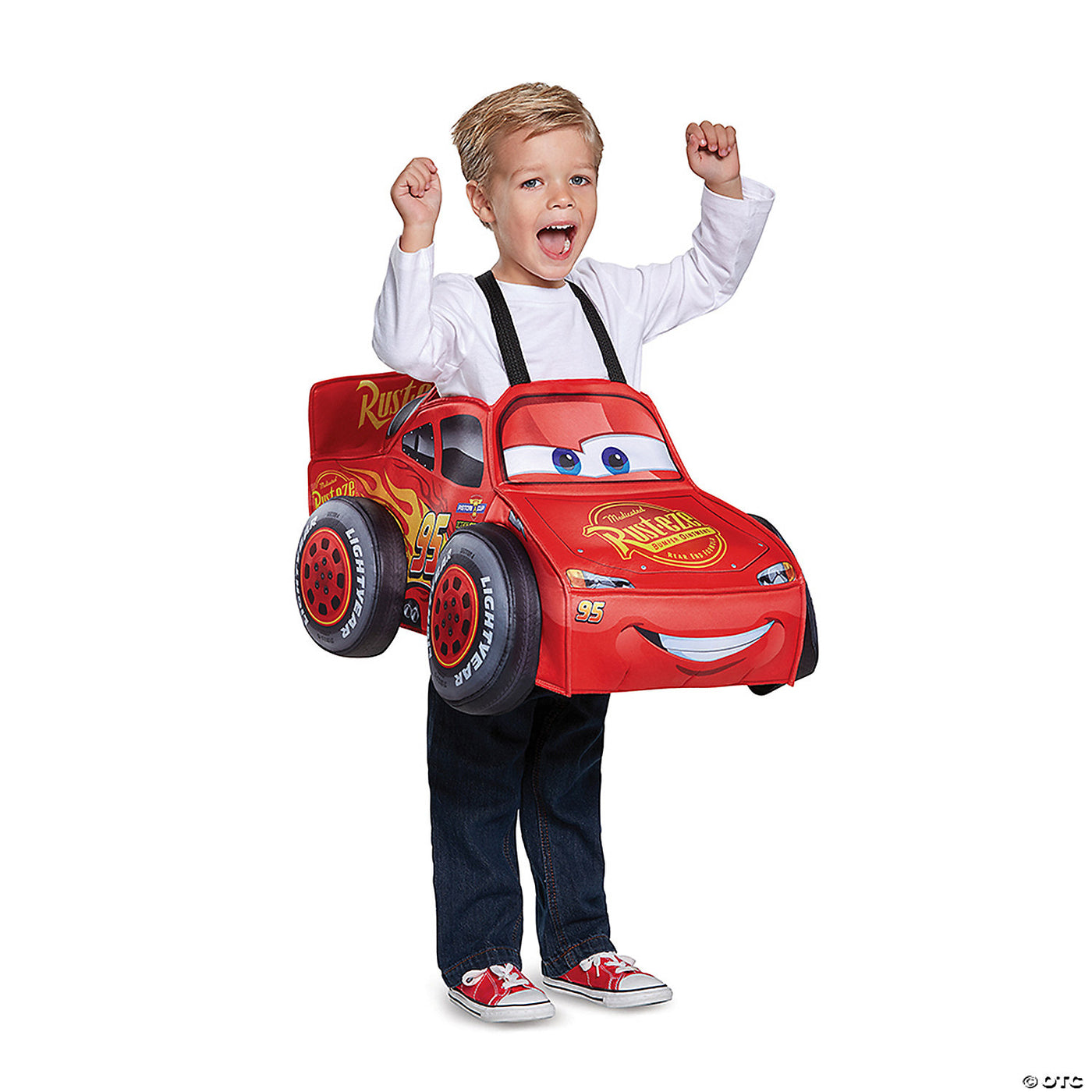 Toddler Disney Pixar's Lightning McQueen 3D Overlay Car Costume ...